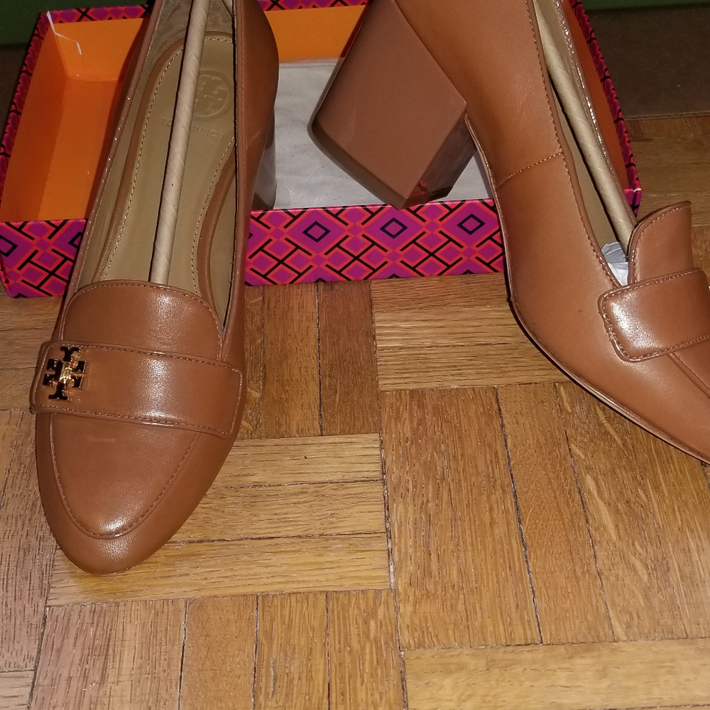 Tory Burch Kira Block-Heel Loafer Pumps - Gem